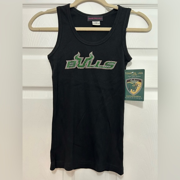 Tops | Usf Bulls Tank Top Blk Ribbed Tank Wcrystal Details Multiple ...